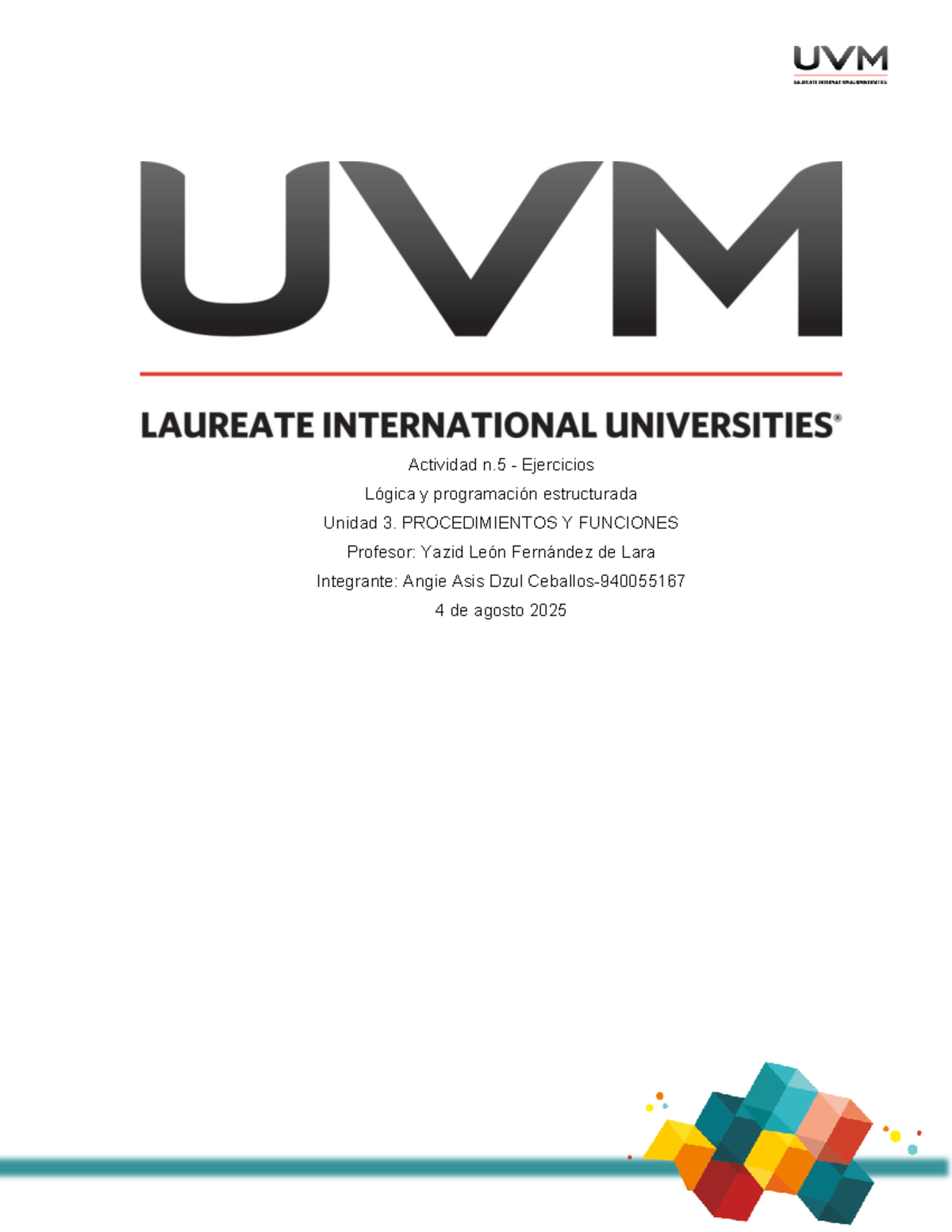 Actividad 5: Ejercicios de Lógica y Programación Estructurada en C - Studocu