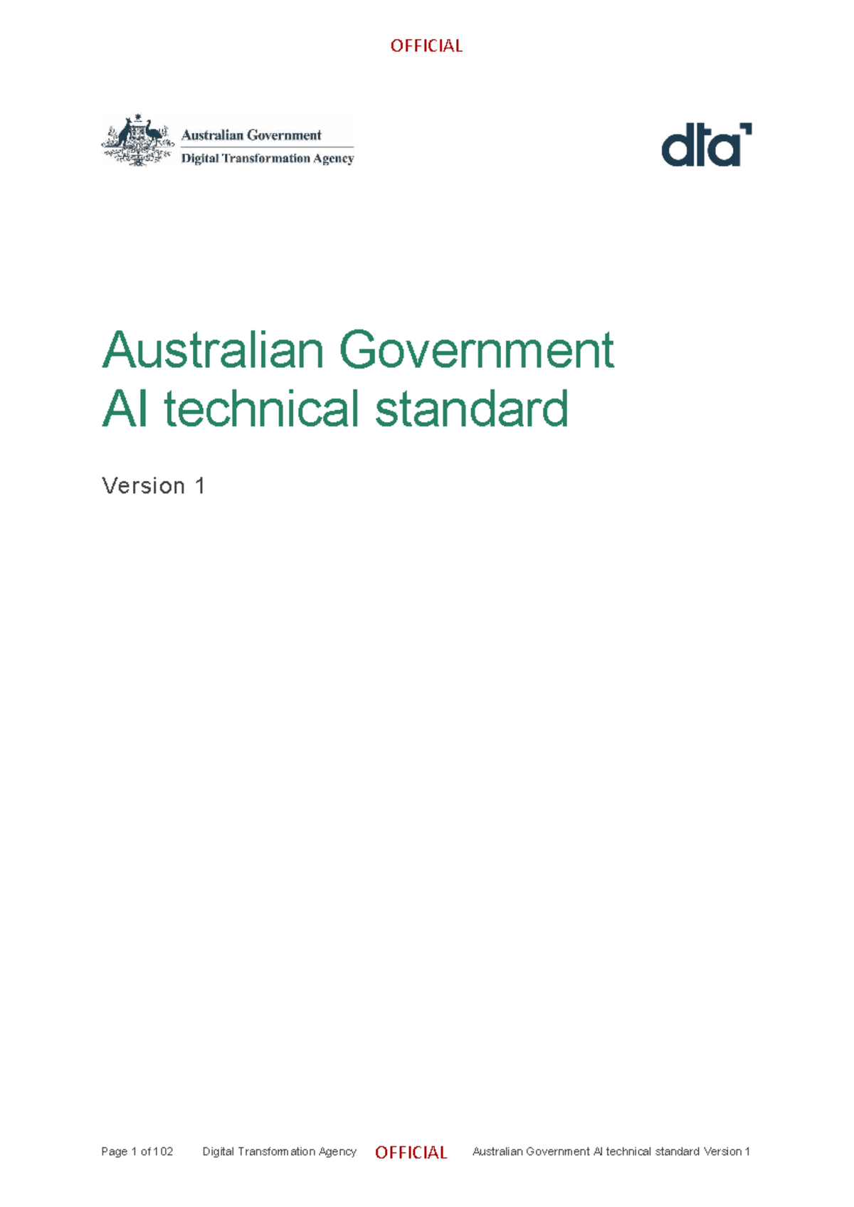 Australian Government AI Technical Standard V1 - Comprehensive Guide ...