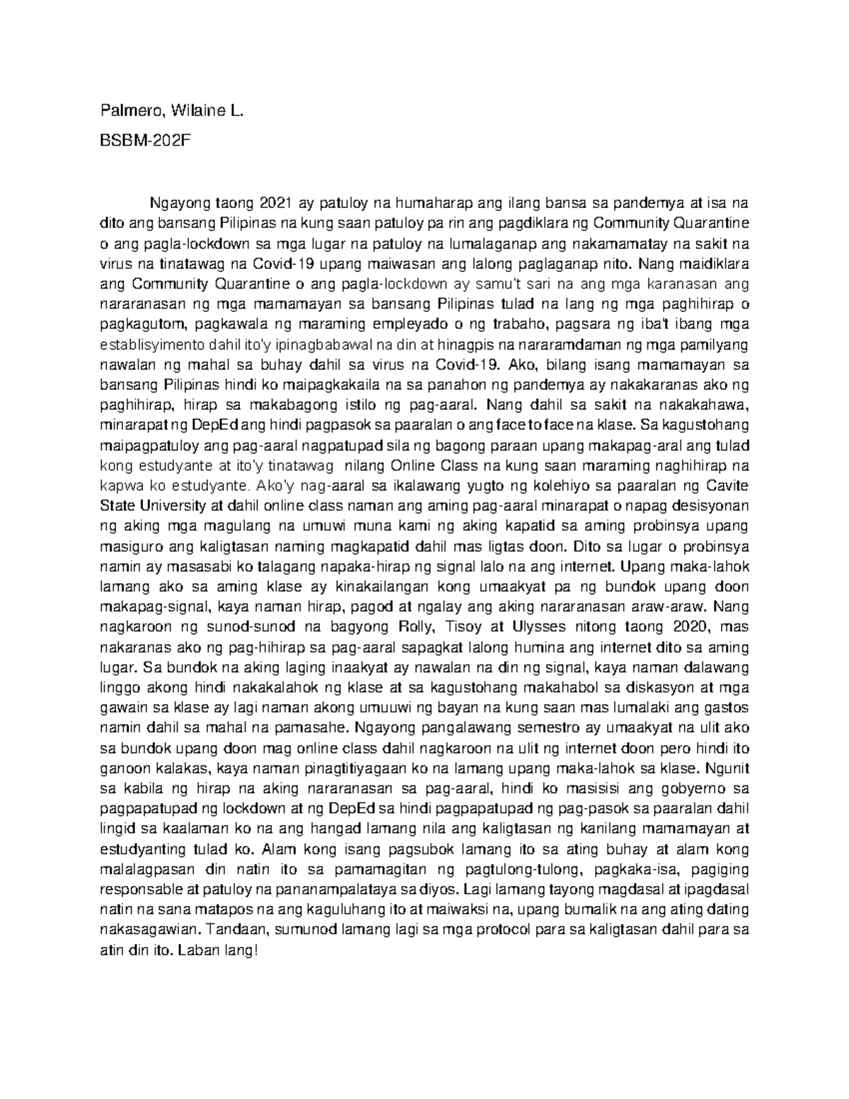 Kwento Mo sa Pagong: Isang Pagsusuri sa Karanasan ng mga Estudyante sa ...