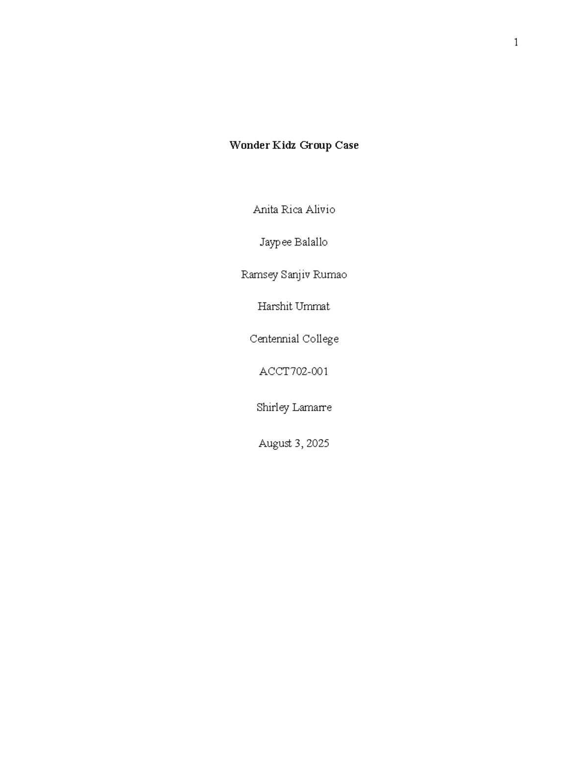 Wonder Kidz Group Case Study: Capital Budgeting Analysis for Mr. Bansal ...