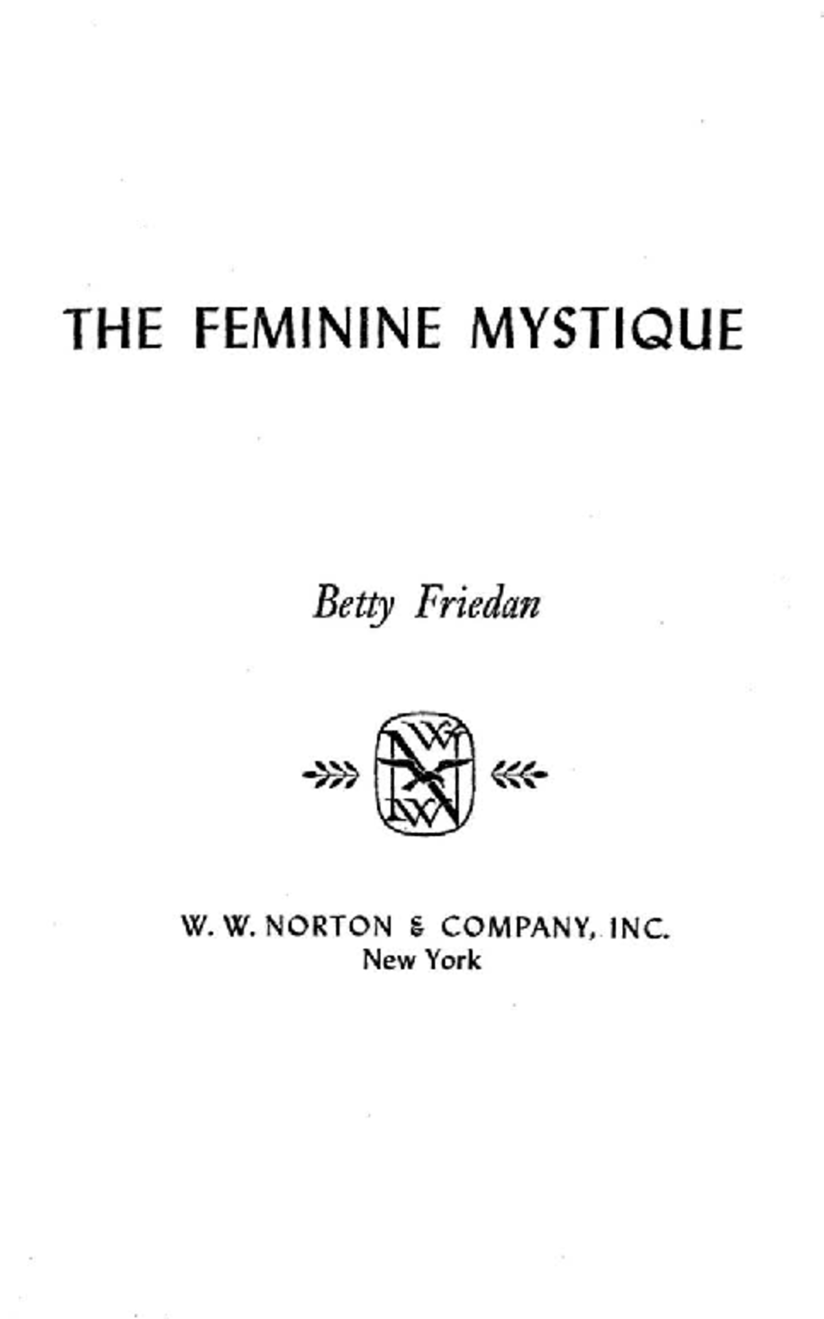 Fem Mystique: Comprehensive Analysis and Notes - THE FEMININE MYSTIQUE ...