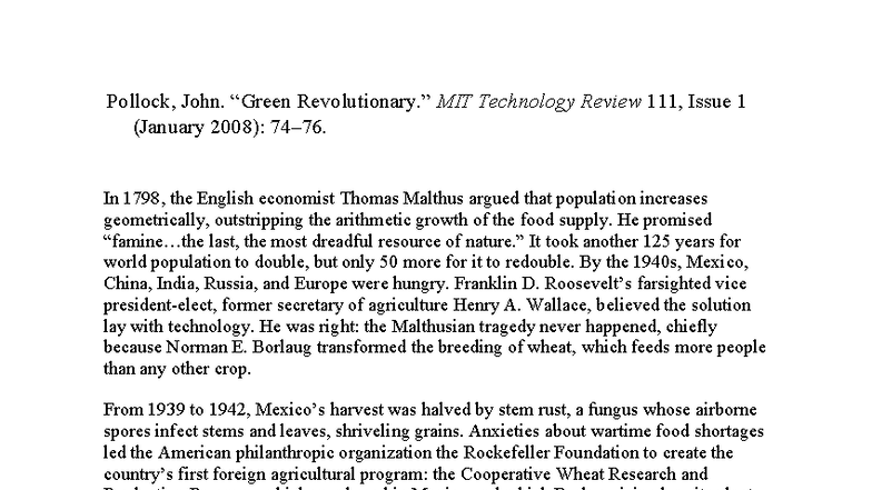 Green Revolutionary Innovations: The Legacy of Norman Borlaug's Work ...