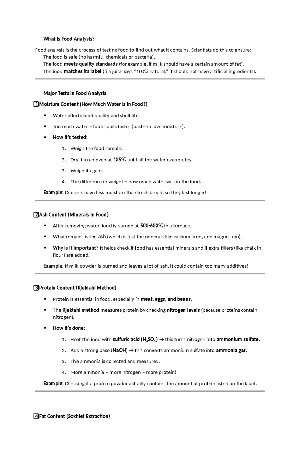 📌 Food Analysis: Methods and Importance in Quality Testing - Studocu