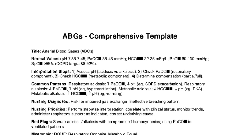 ABGs Comprehensive Guide: Normal Values & Interpretation Steps ...