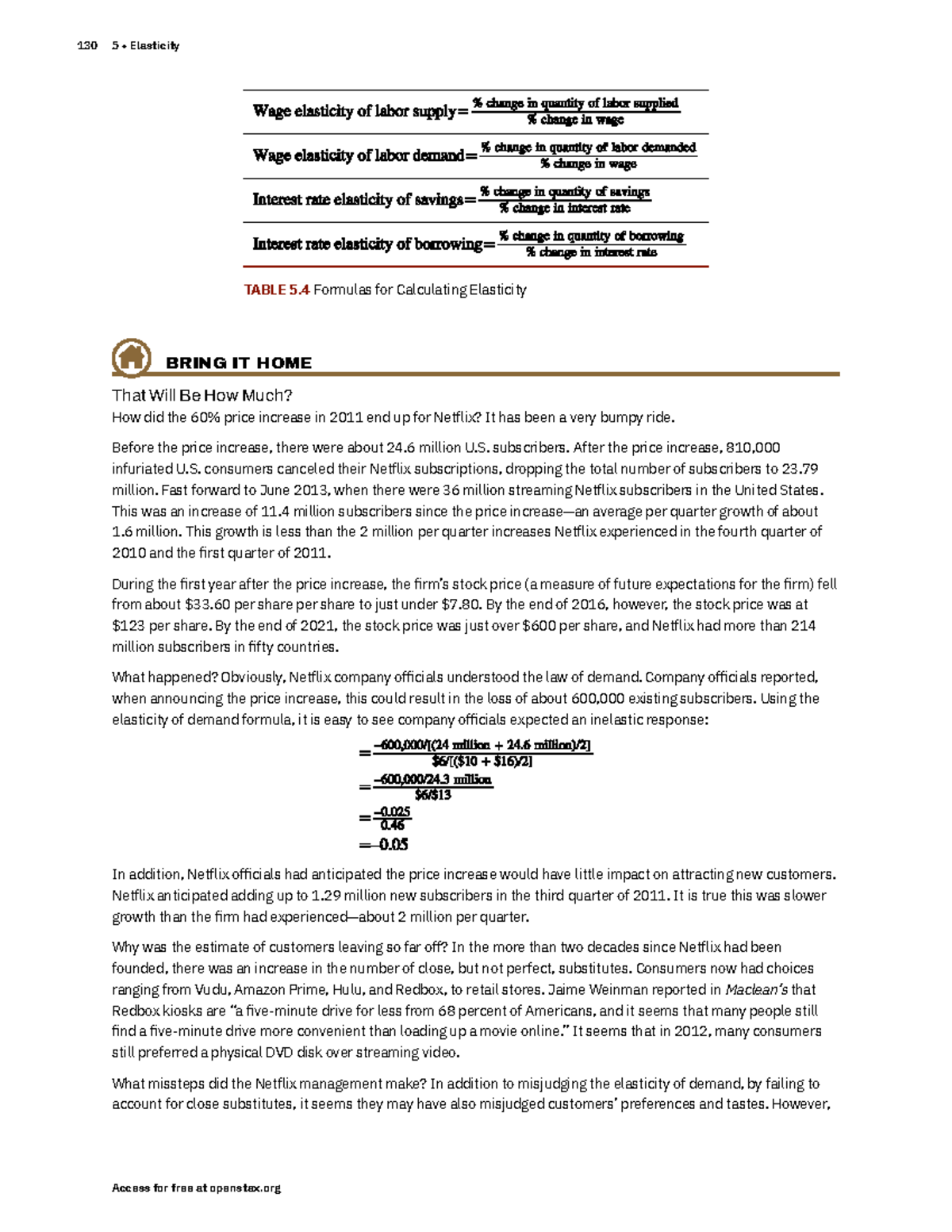 130 5 Elasticity: Analyzing Netflix's Price Increase Impact - Studocu