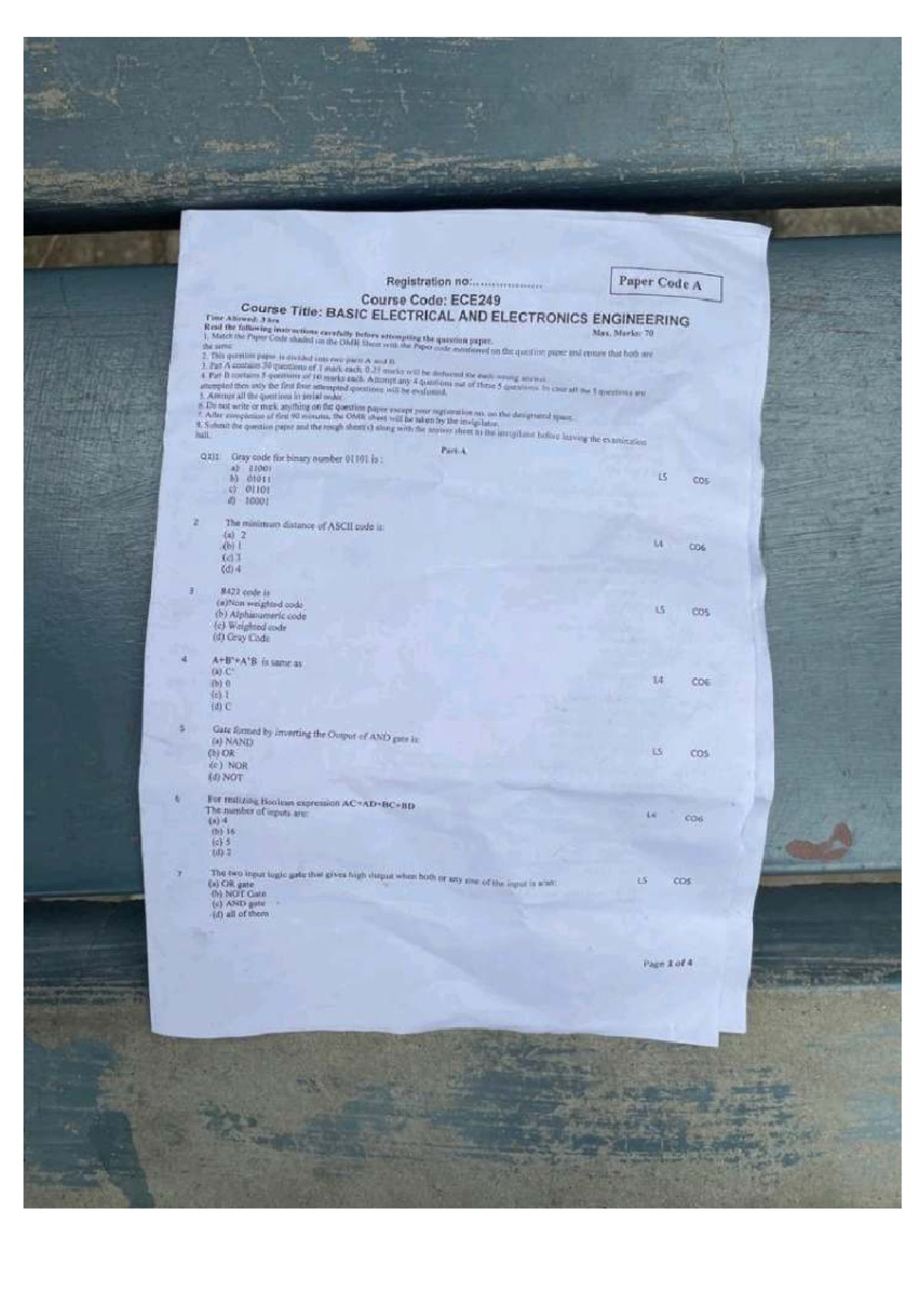 Electrical Engineering ECE249 End Term Exam Paper - Studocu