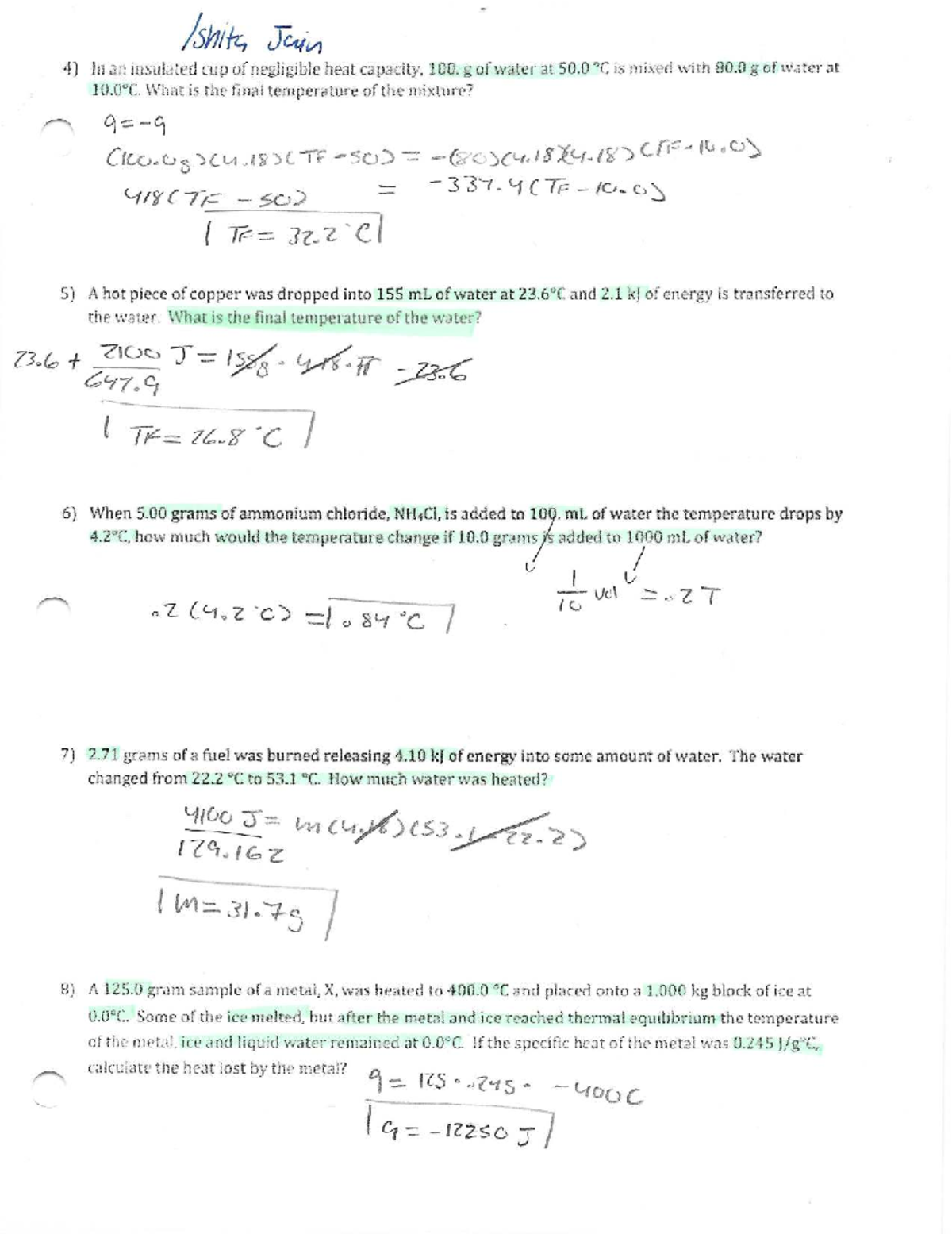 Ishita Jain APQ Unit 6: Heat Transfer and Thermodynamics Concepts - Studocu