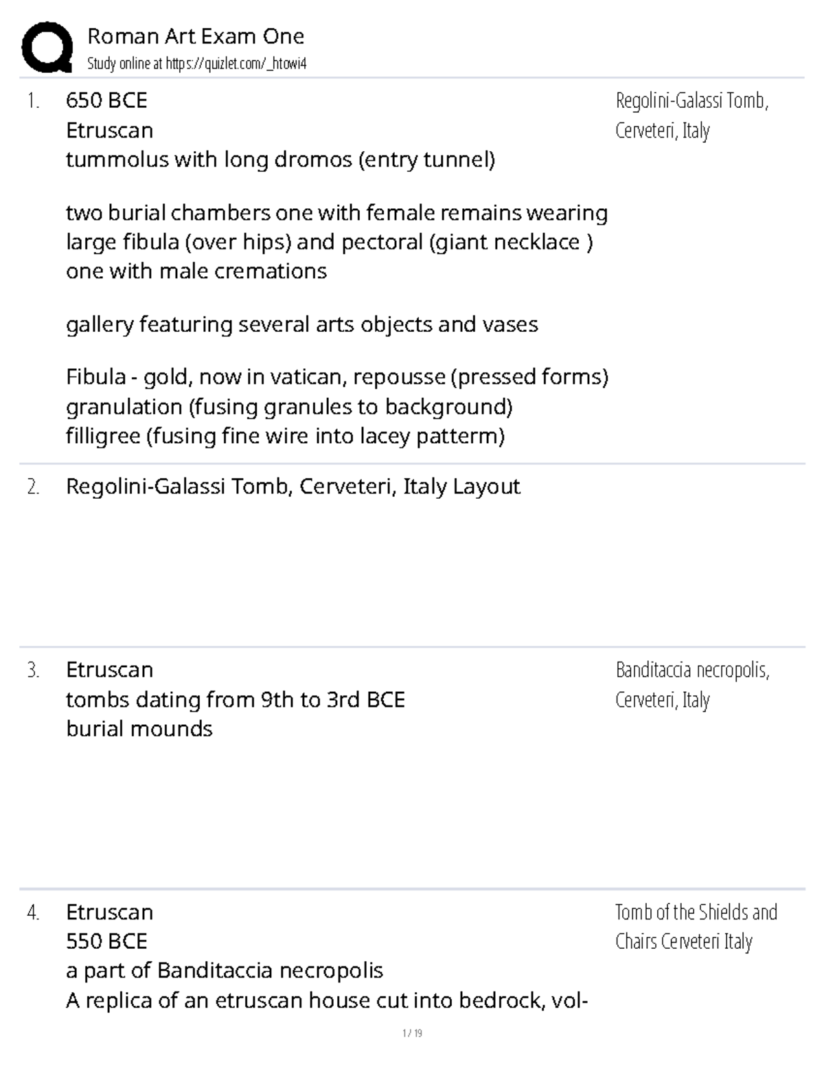 Roman Art Exam 1 Study Guide: Key Terms & Concepts - Studocu