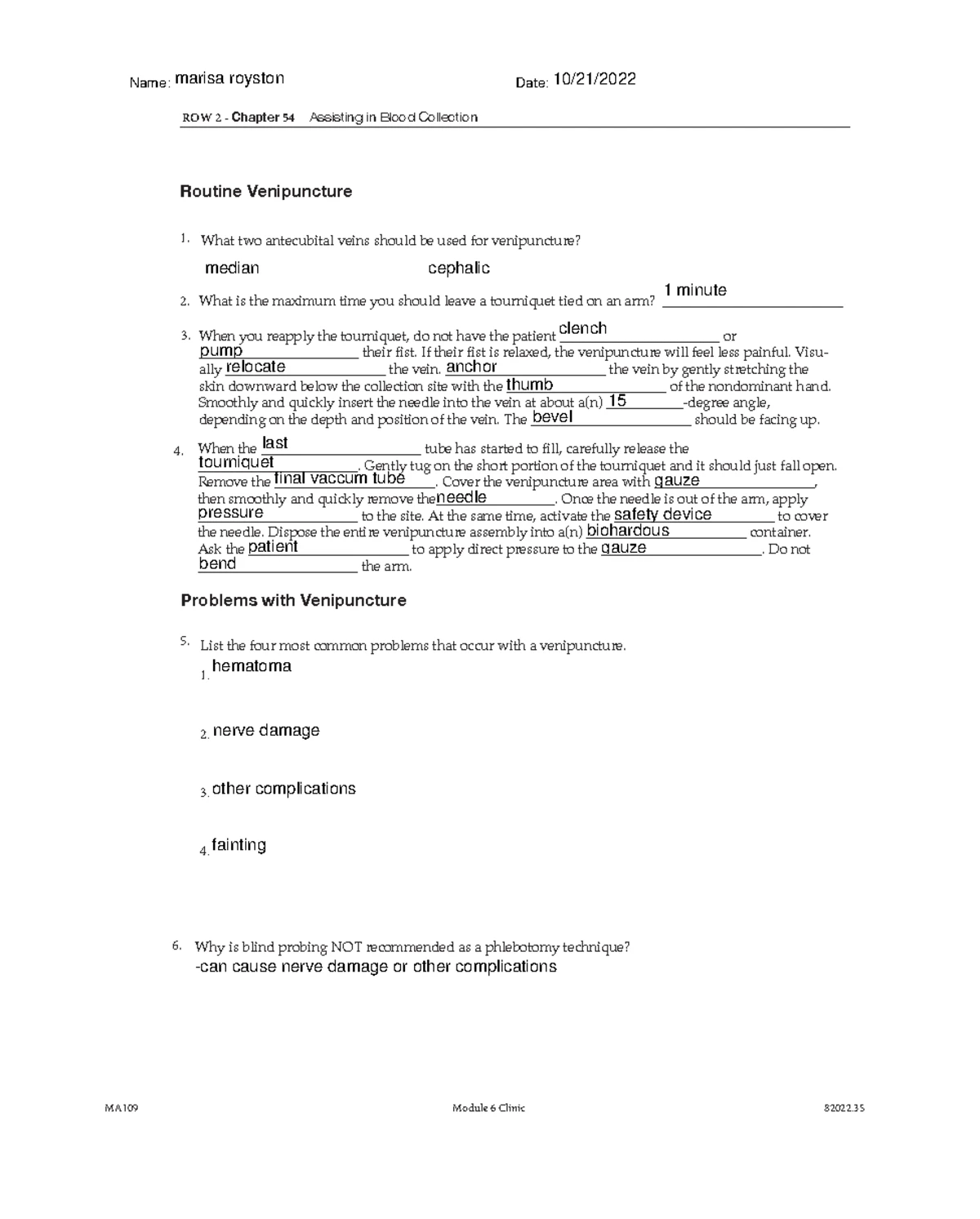Finished MA105 ROW 1 Chapter 42-1 - ROW 1 - Chapter 42 Assisting in the ...