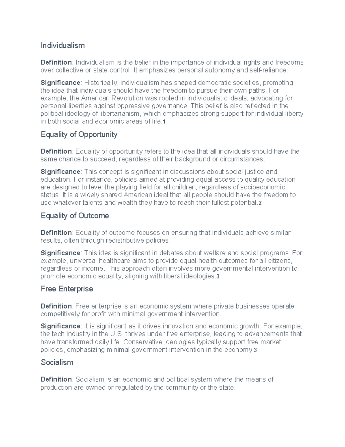 Unit 4 Packet - Key Concepts in Individualism and Political Ideologies - Studocu