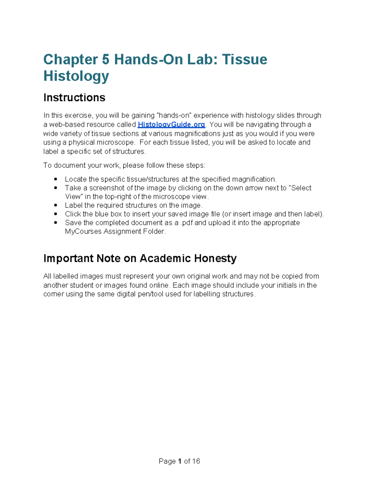 Chapter 5 Hands-On Lab: Exploring Tissue Histology Techniques - Studocu