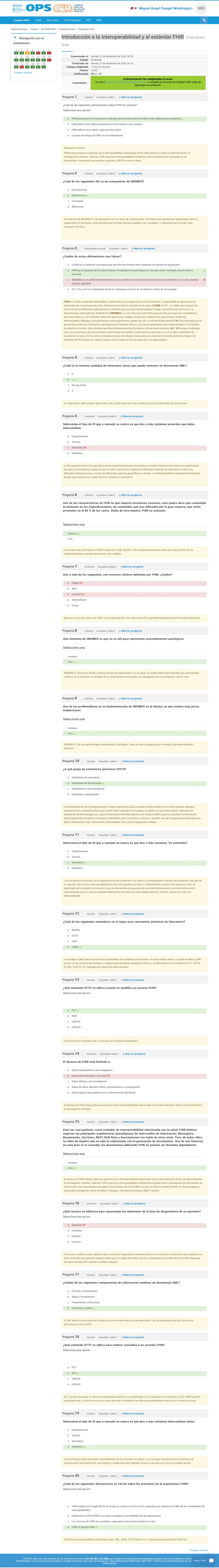 Respuestas curso Introducción a las Funciones Esenciales de Salud Pública (FESP) renovadas ...