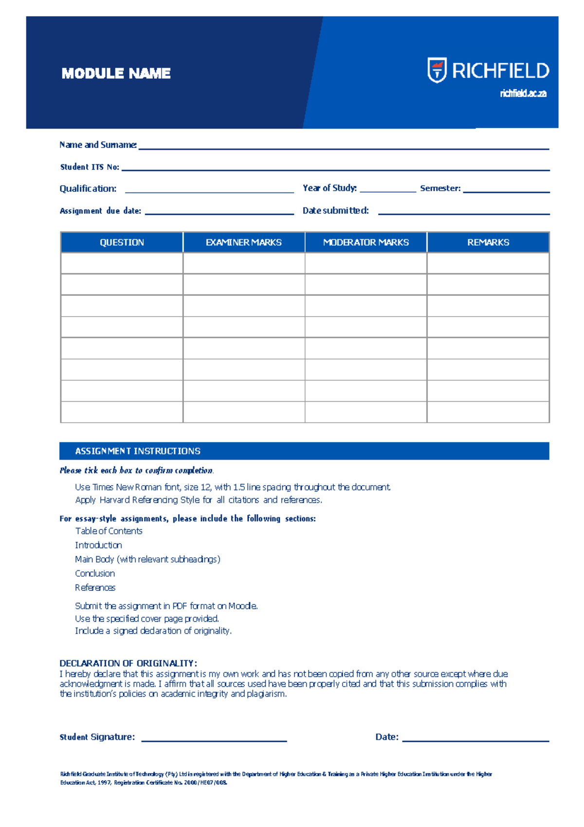 SCM 731 Assignment Guidelines and Case Study - Studocu