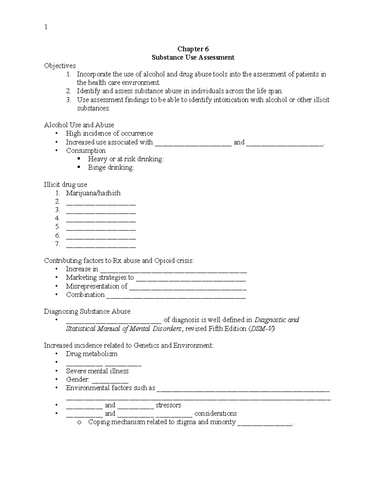 Substance Use Assessment Techniques and Implications - HLT 101 - Studocu