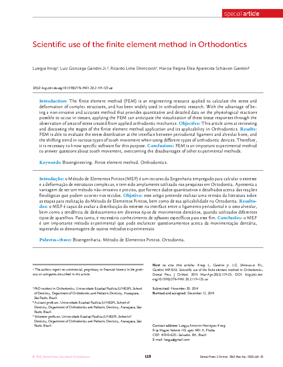 Scientific Application of Finite Element Method in Orthodontics (Dpjo ...