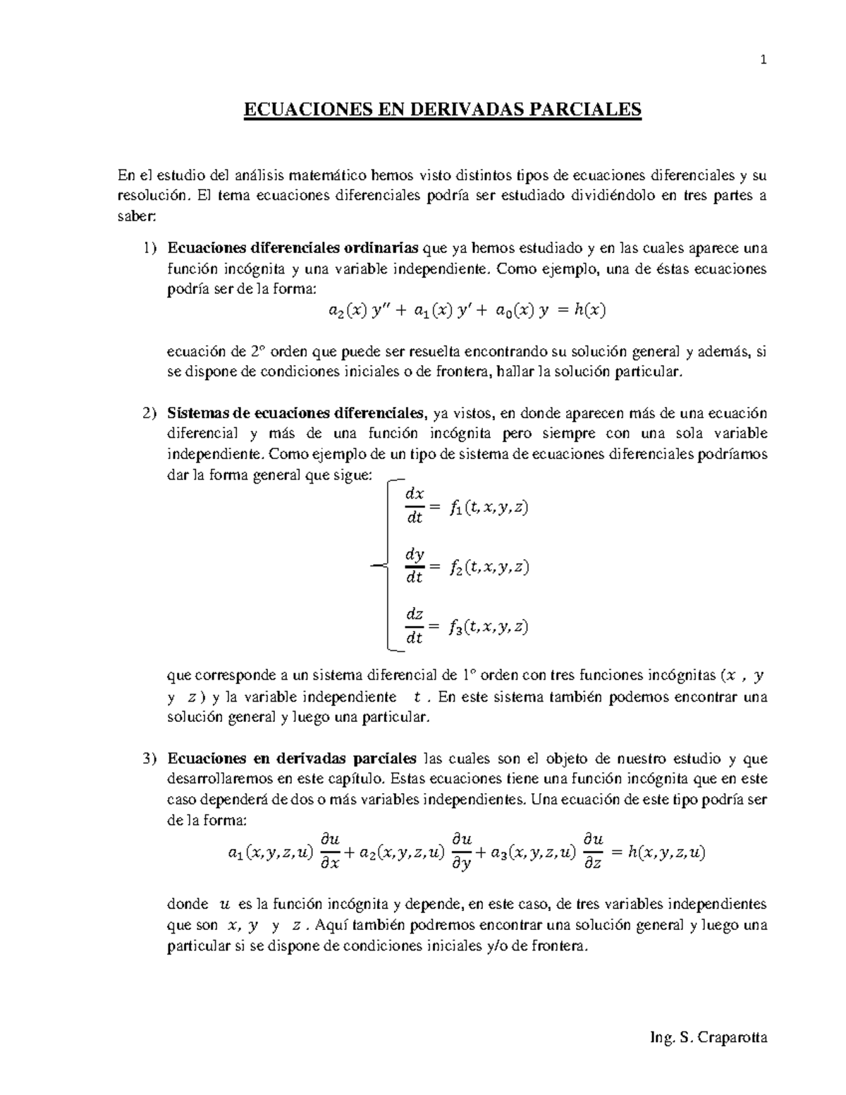 Ecuaciones en Derivadas Parciales - N- Análisis y Soluciones - Studocu