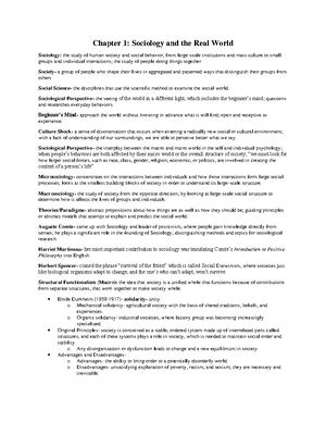 Intro to Sociology Final Exam Study Guide - Bill is a sociologist who ...