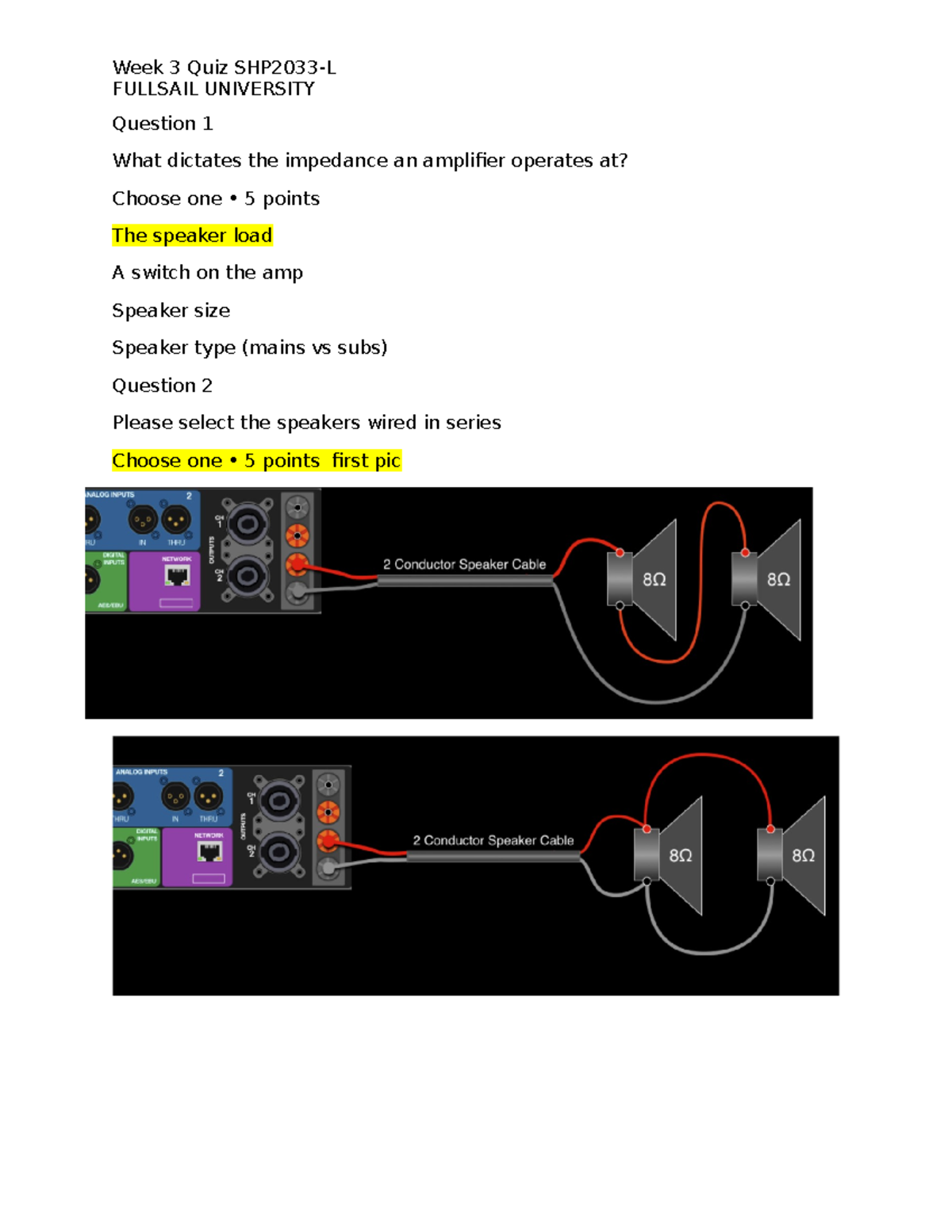WEEK 3 QUIZ - ANSWERS 100% - FULLSAIL UNIVERSITY Question 1 What ...