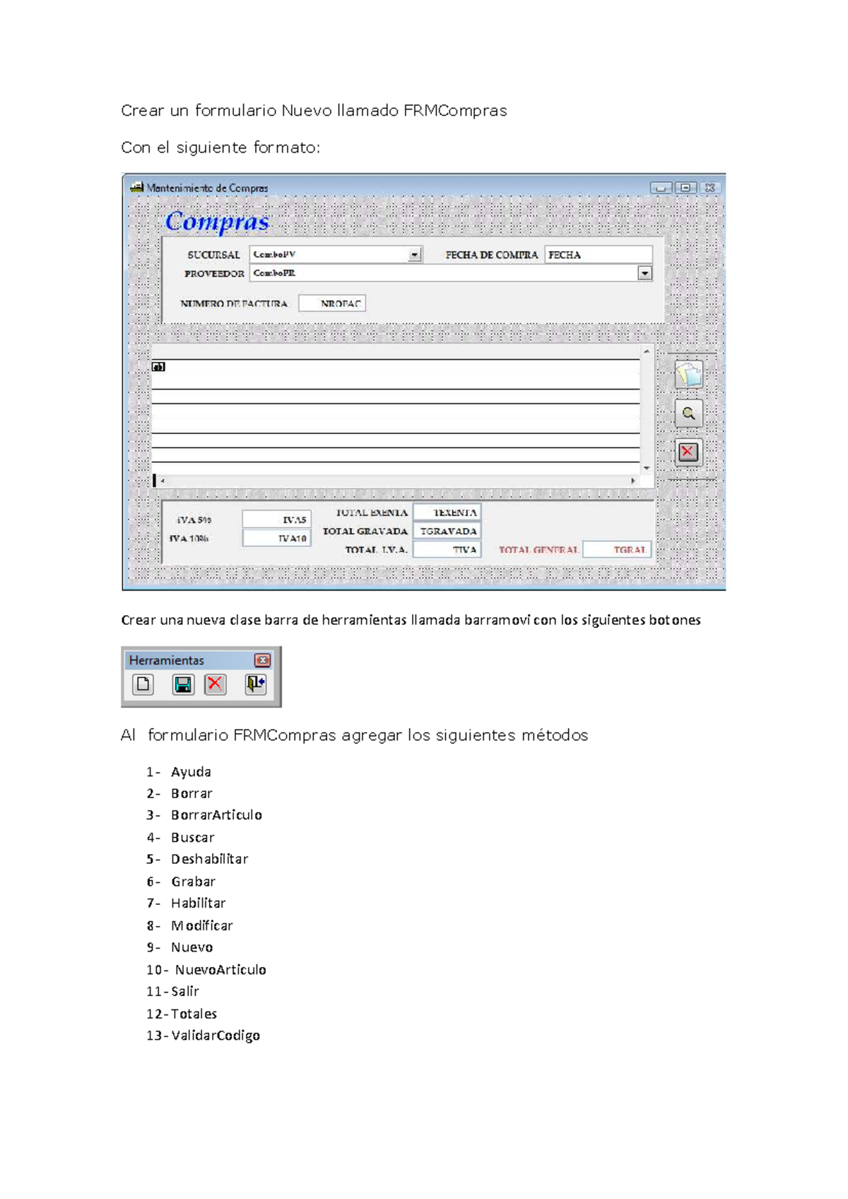 Crear Formulario FRMCompras en Visual FoxPro 9: Detalles y Métodos - Studocu