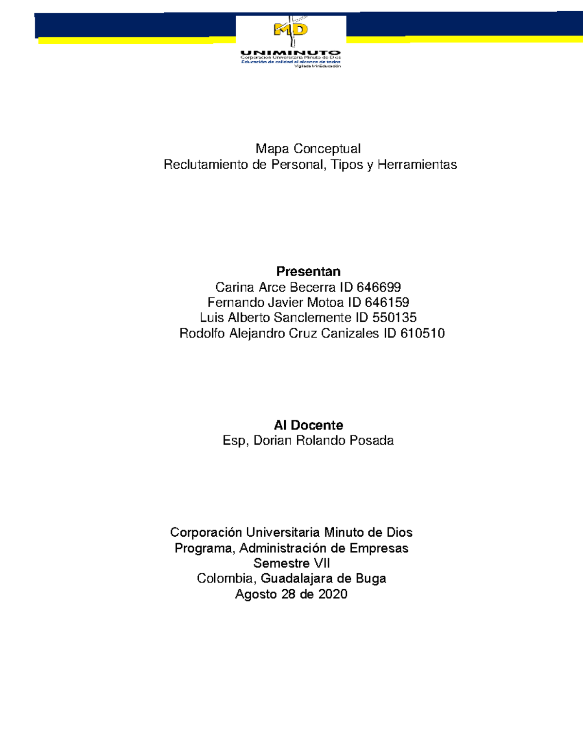 Mapa Conceptual: Reclutamiento y Selección de Personal T7 - Studocu