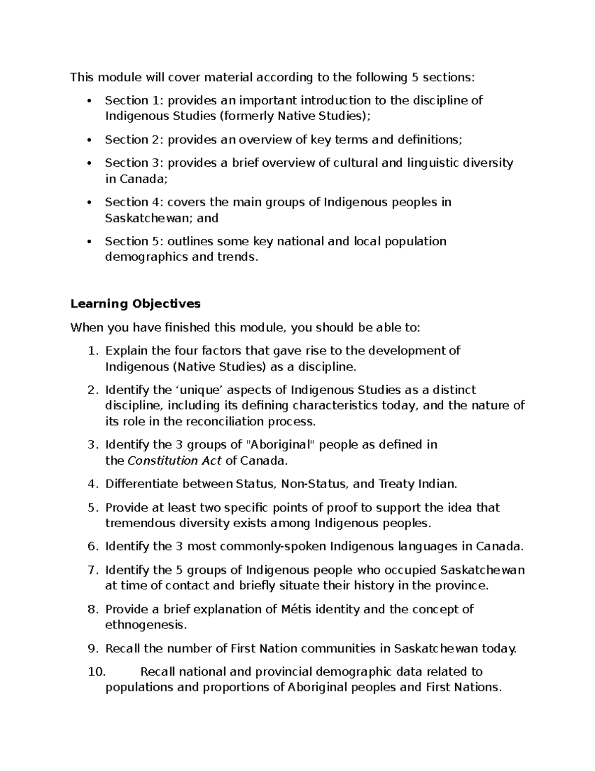 INDG 107 - Overview of Indigenous Studies and Key Concepts - Studocu