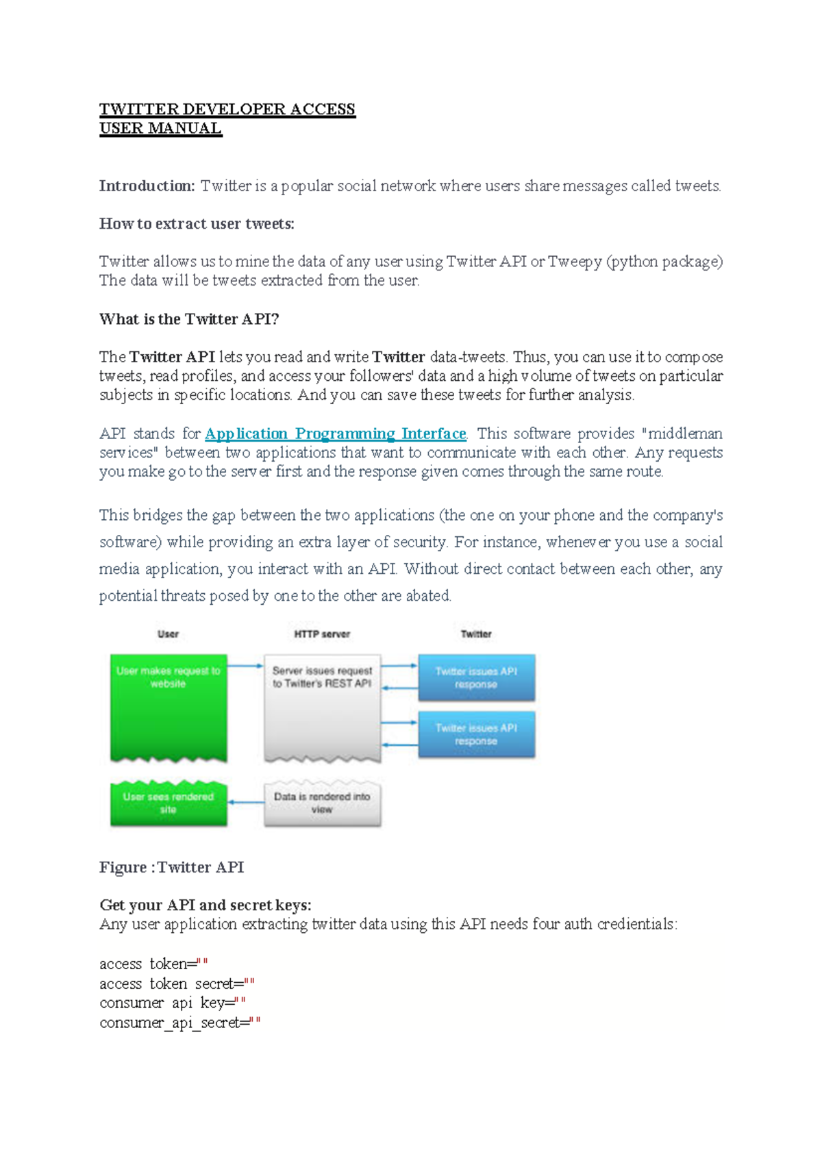 Twitter Developer Access USER Manual - TWITTER DEVELOPER ACCESS USER ...