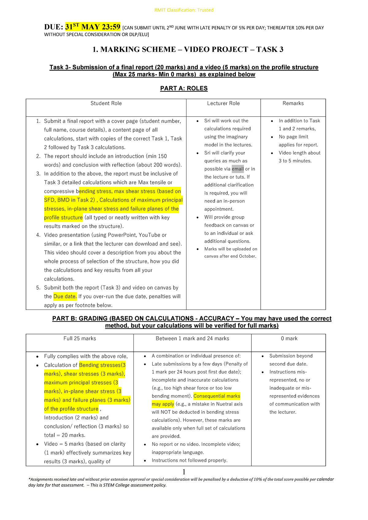 Marking Scheme and Q&A - VP Task3 - 1188-2024 - 1 *Assignments received late and without prior ...