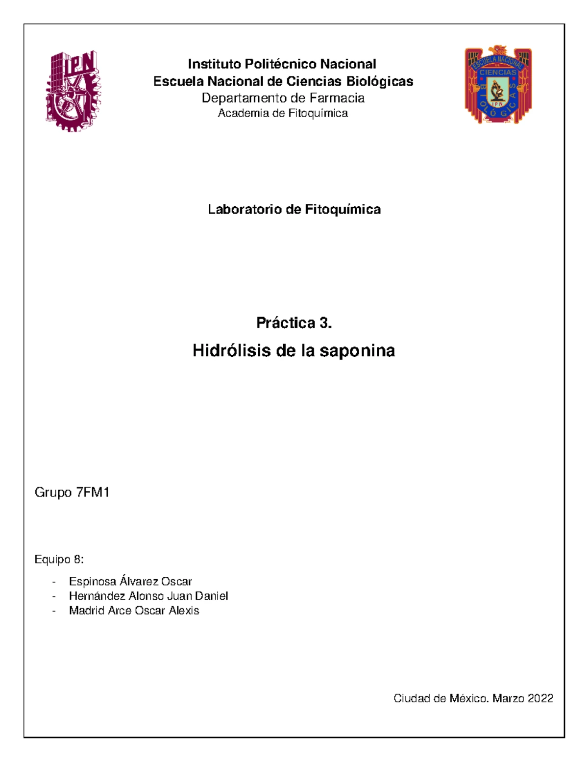 Práctica 10: Obtención del Ácido Mirístico de la Trimiristina - 7FM ...