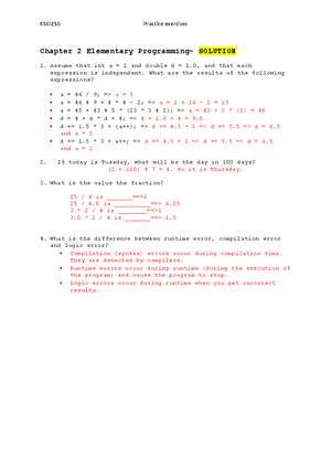 CSCI250 Sample Final Exam - Part I: Multiple Choice Questions Question 1: Circle the correct ...