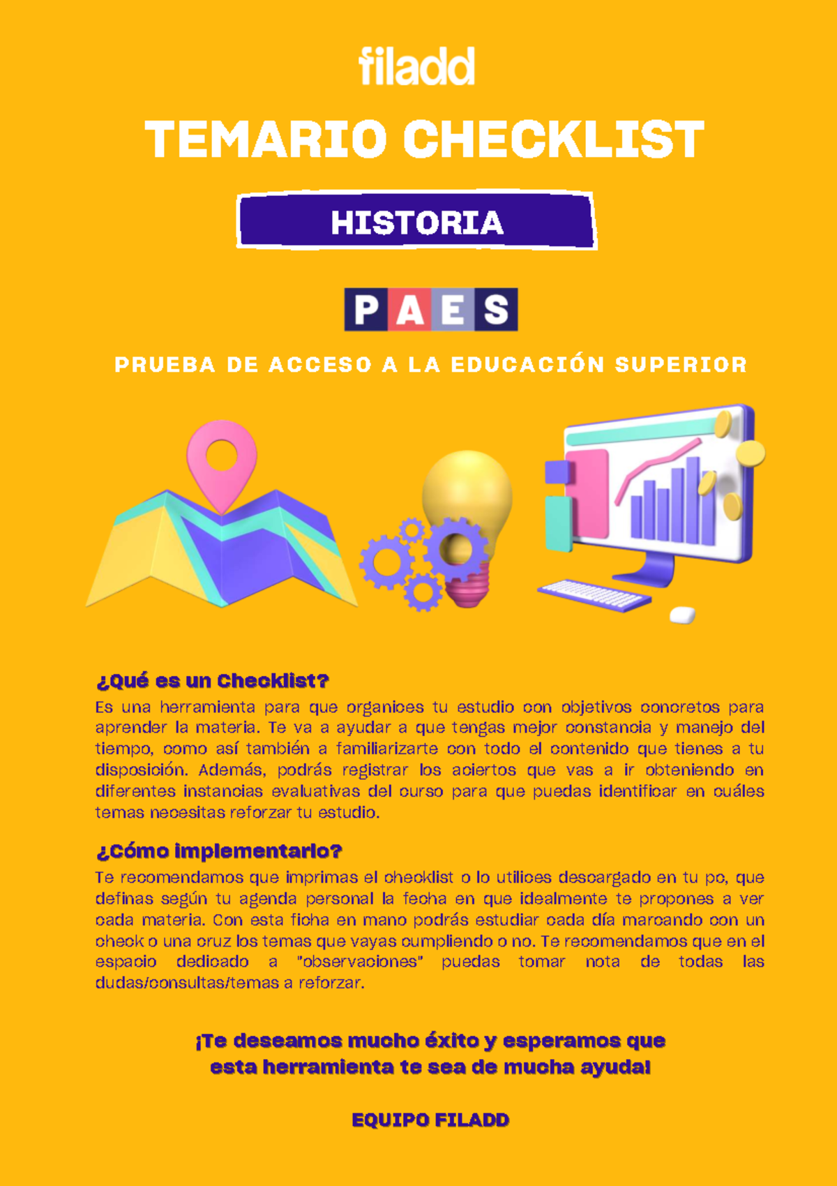 Checklist de Estudio para Historia: Prueba de Acceso a la Educación ...