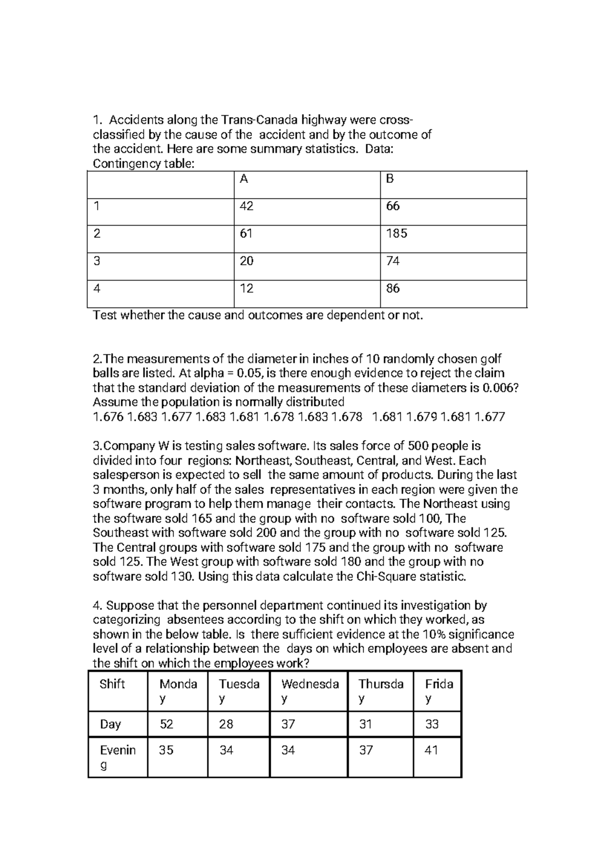 Practice Set - Categorical Data Analysis (STAT 101) - Studocu
