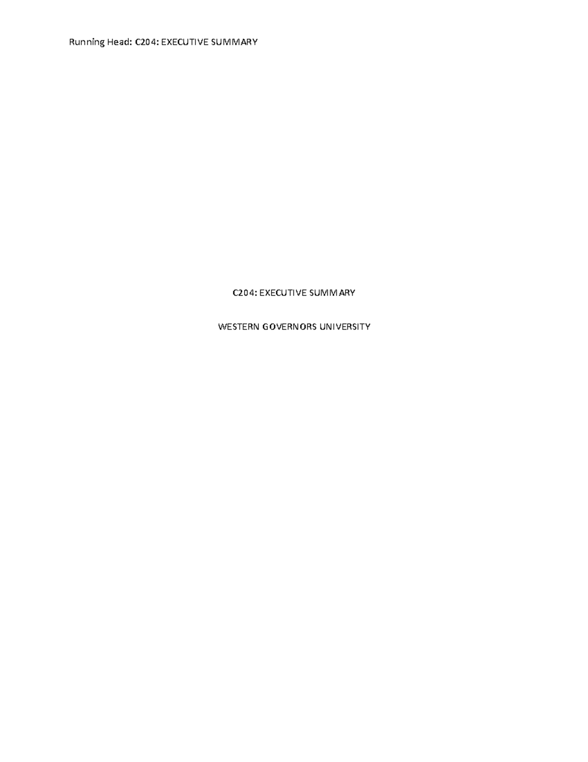 C204 Task 2: Sparkit Transition Package Executive Summary - Studocu