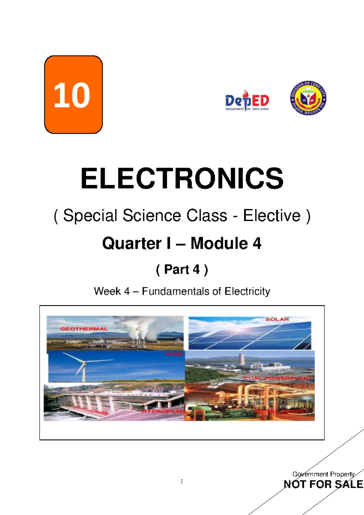 Copy of 4. Final Electronics (SSCE- Grade 10) Q1, Module 4, Week 4 ...