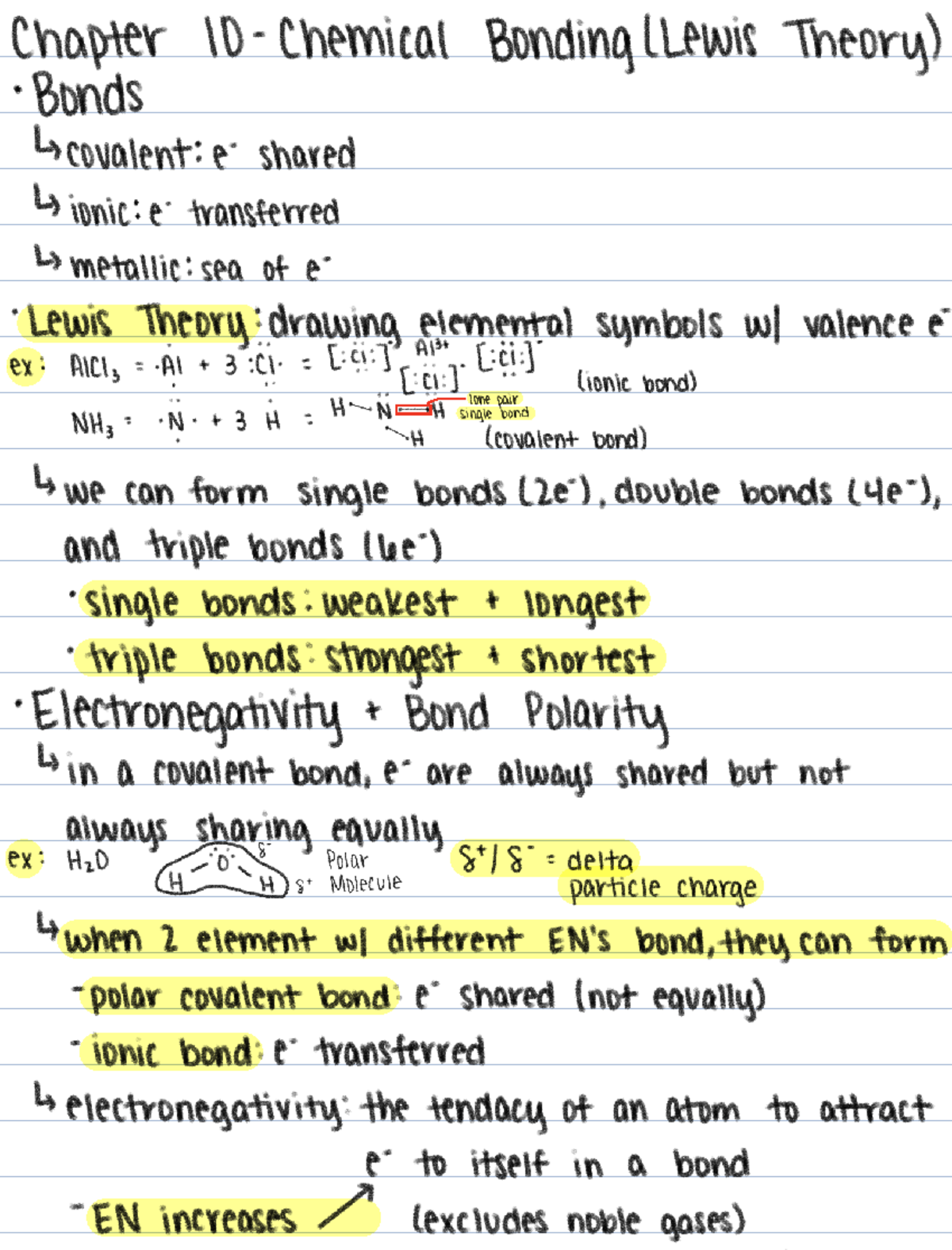 Chemical Bonding and Molecular Geometry - Chapter 10 Notes - Chapter 10 ...