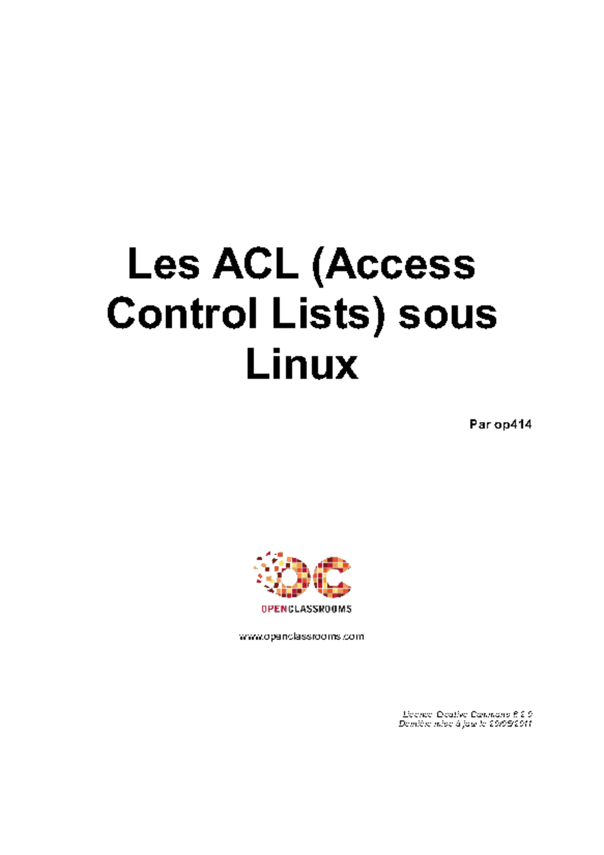 Les acl access control lists sous linux - Les ACL (Access Control Lists) sous Linux Par op 414 ...