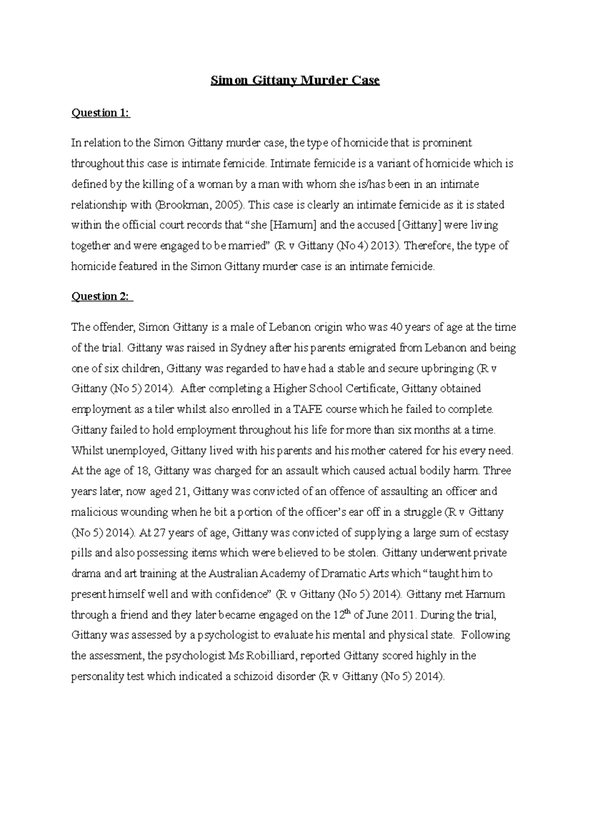 Simon Gittany Murder Case - Intimate femicide is a variant of homicide ...