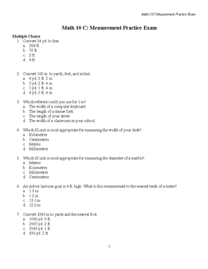 Math - Grade: 10 - High School - Canada - Studocu