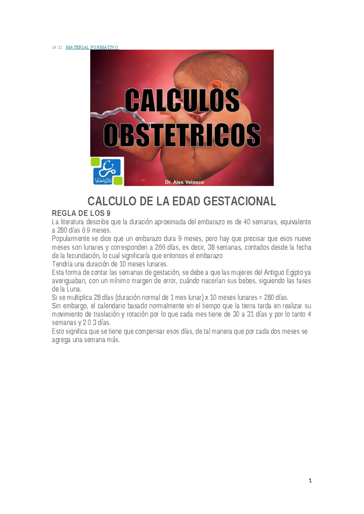 Cálculos Obstétricos en Enfermería - Guía de Cálculo de Edad ...