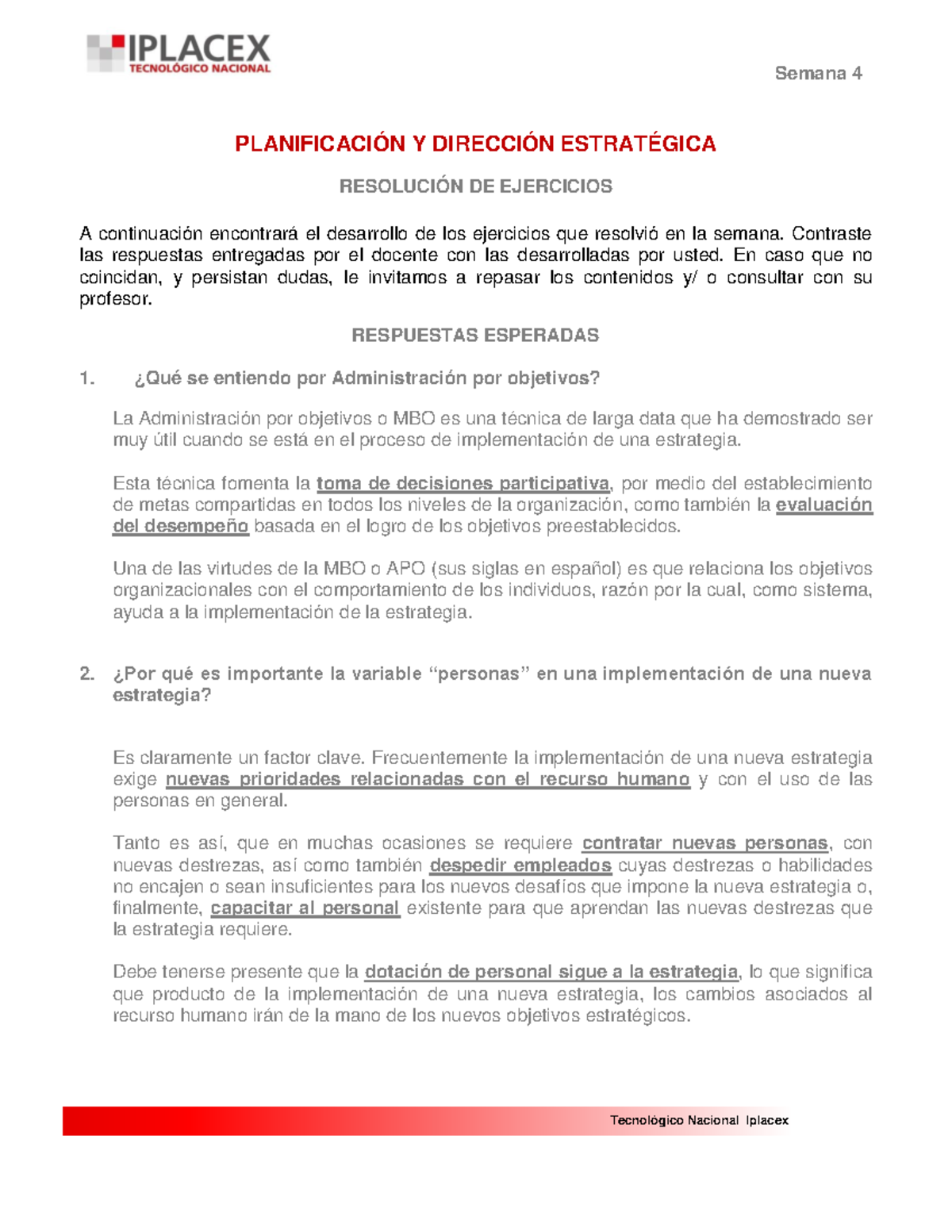 RESP 4 - dfgsdf - Semana 4 Tecnológico Nacional Iplacex PLANIFICACIÓN Y ...