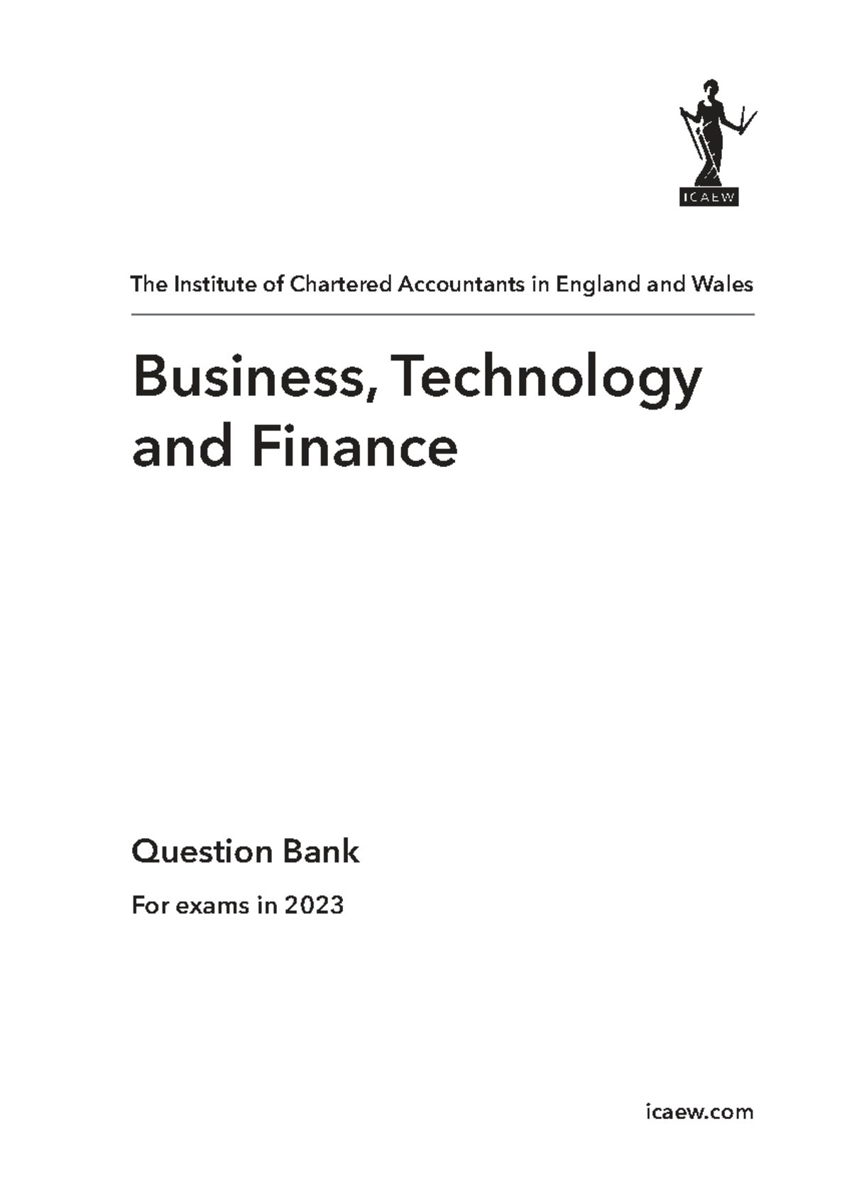 ICAEW BTF Question Bank 2023: Business, Technology & Finance - Studocu