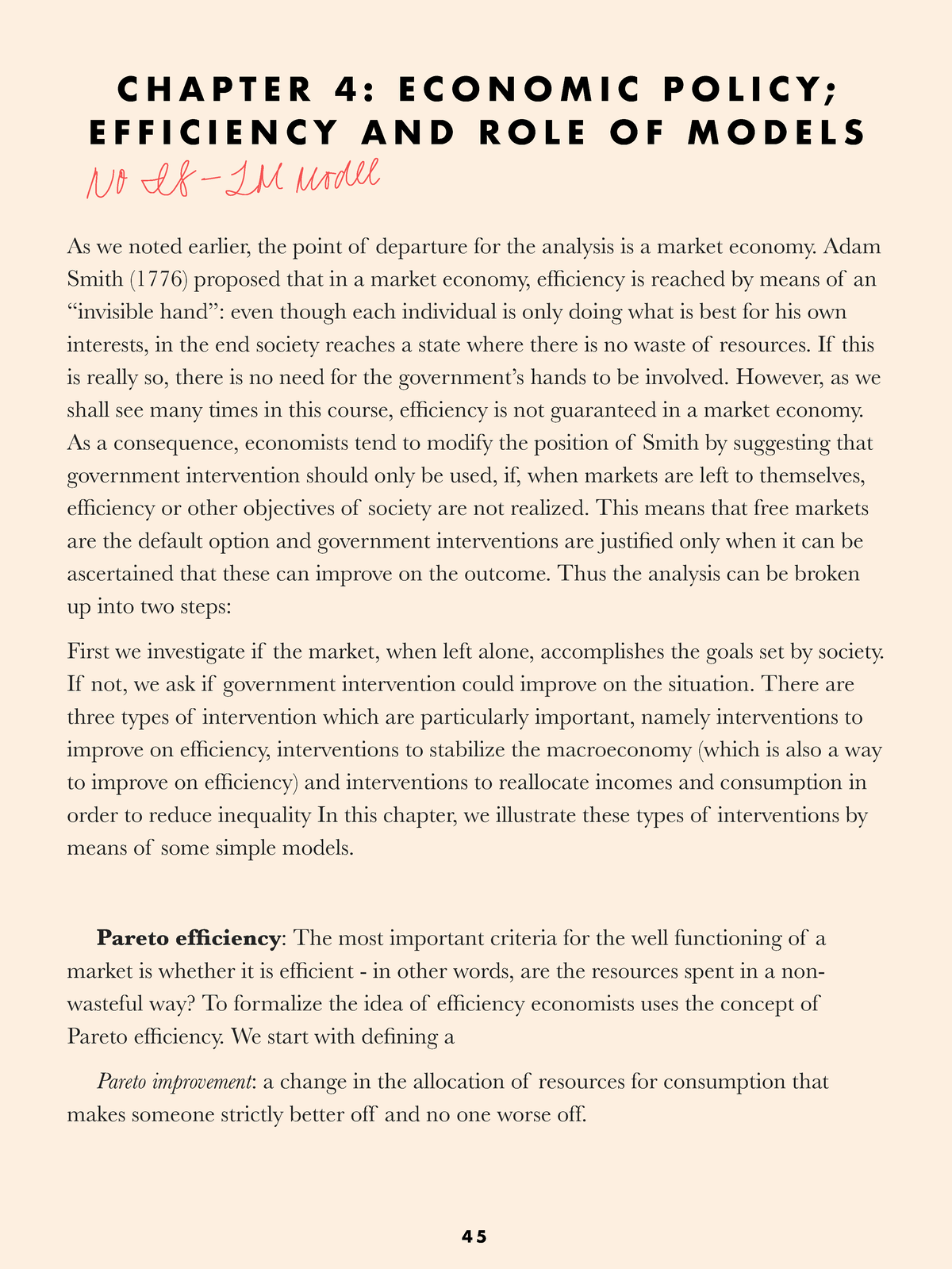 Chapter 4: Economic Policy, Efficiency & Role of Models (ECO 101) - Studocu
