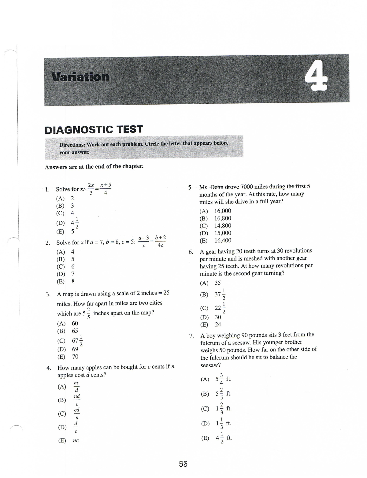 Math Diagnostic Test - Variations (Course Code: MTH101) - Studocu
