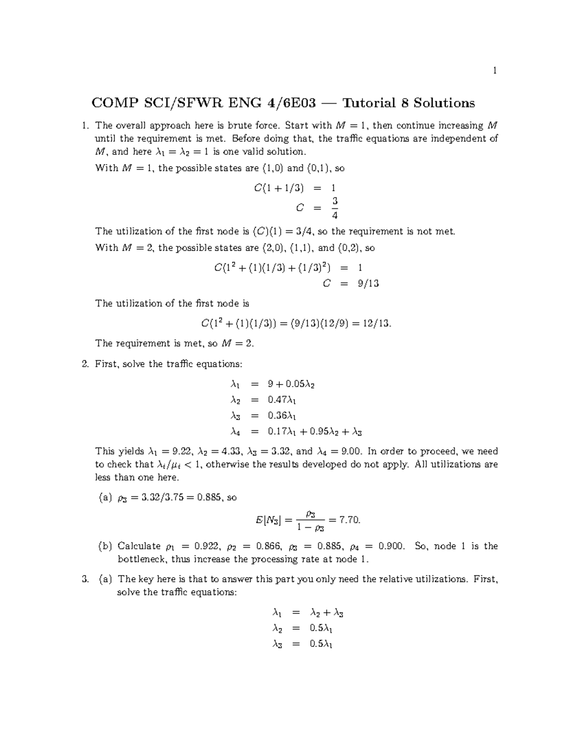 Tutorial 8 Solutions - 1 COMP SCI/SFWR ENG 4/6E03 — Tutorial 8 ...