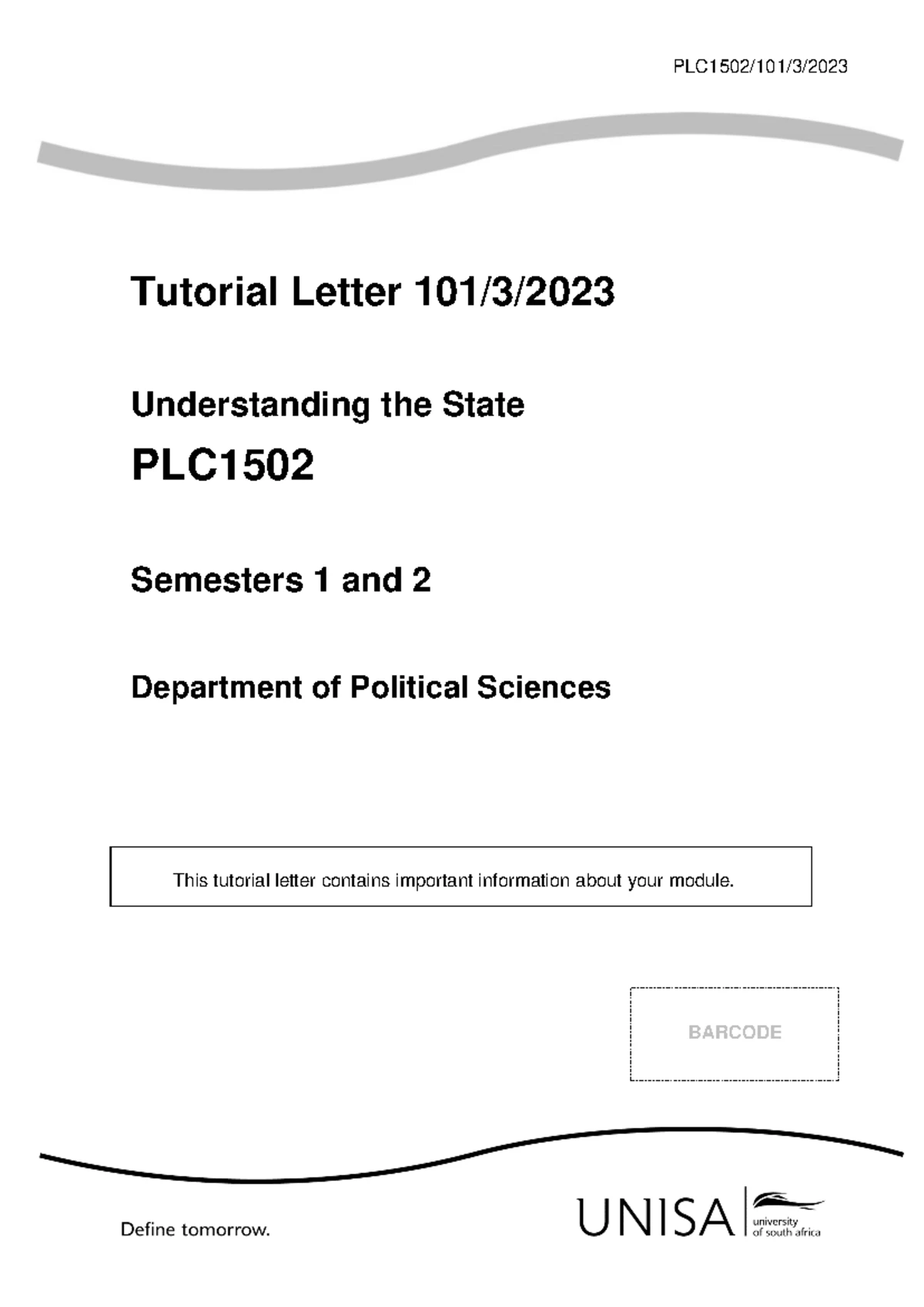PLC1502 Final Exam Study Guide - Studocu