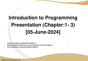ICT1511 - Unisa - Introduction to Programming - Studocu