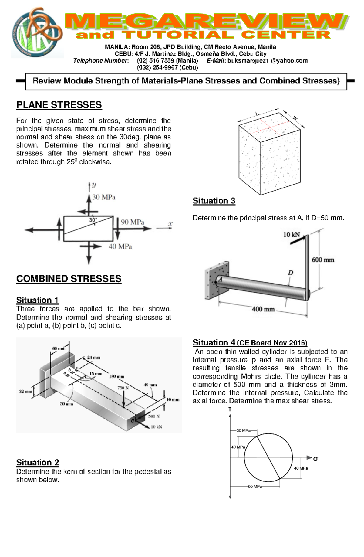 Review Module 33 - Strength of Materials 4 - Part 2 - Review Module ...