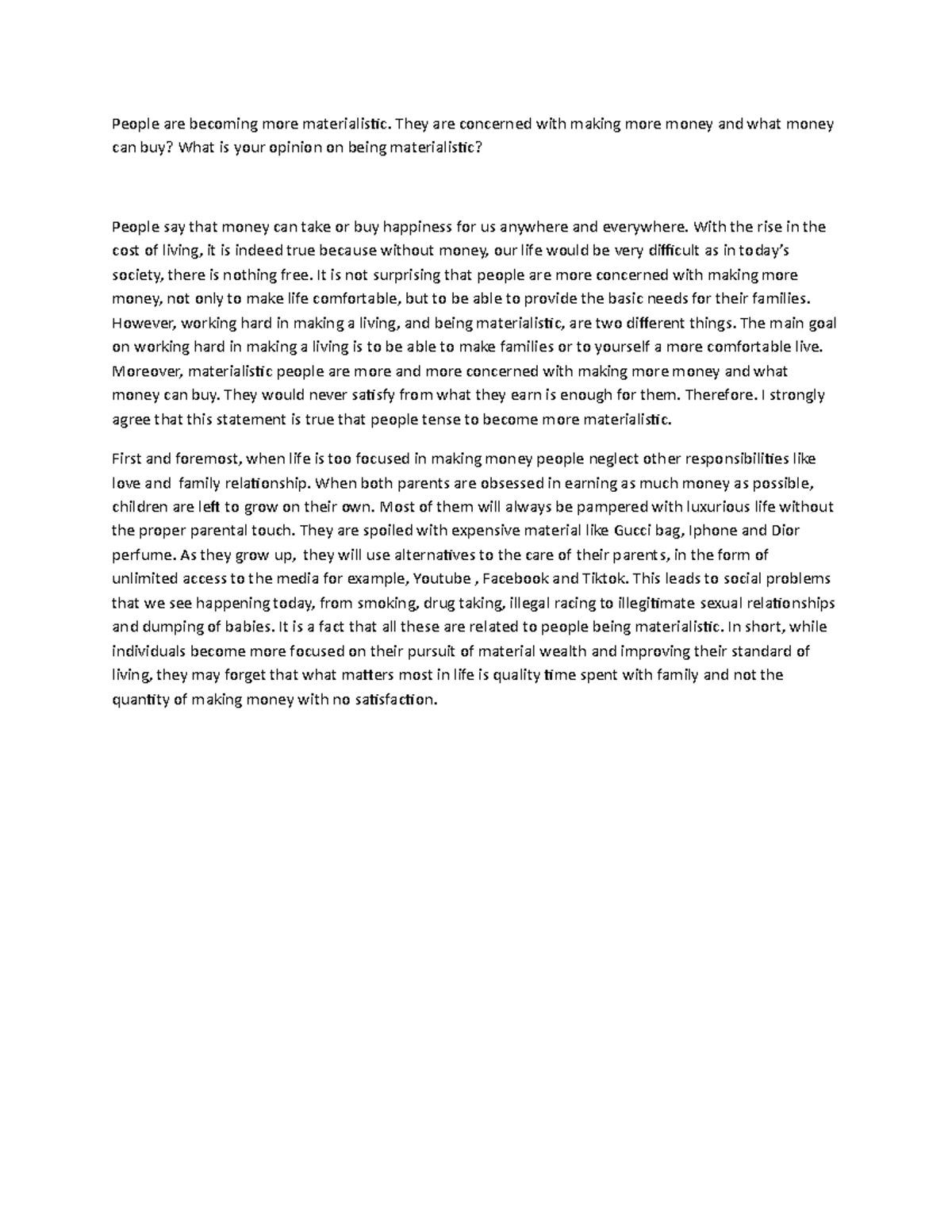 MUET Writing Examples - 1) ARGUMENTATIVE ESSAY Example question ...