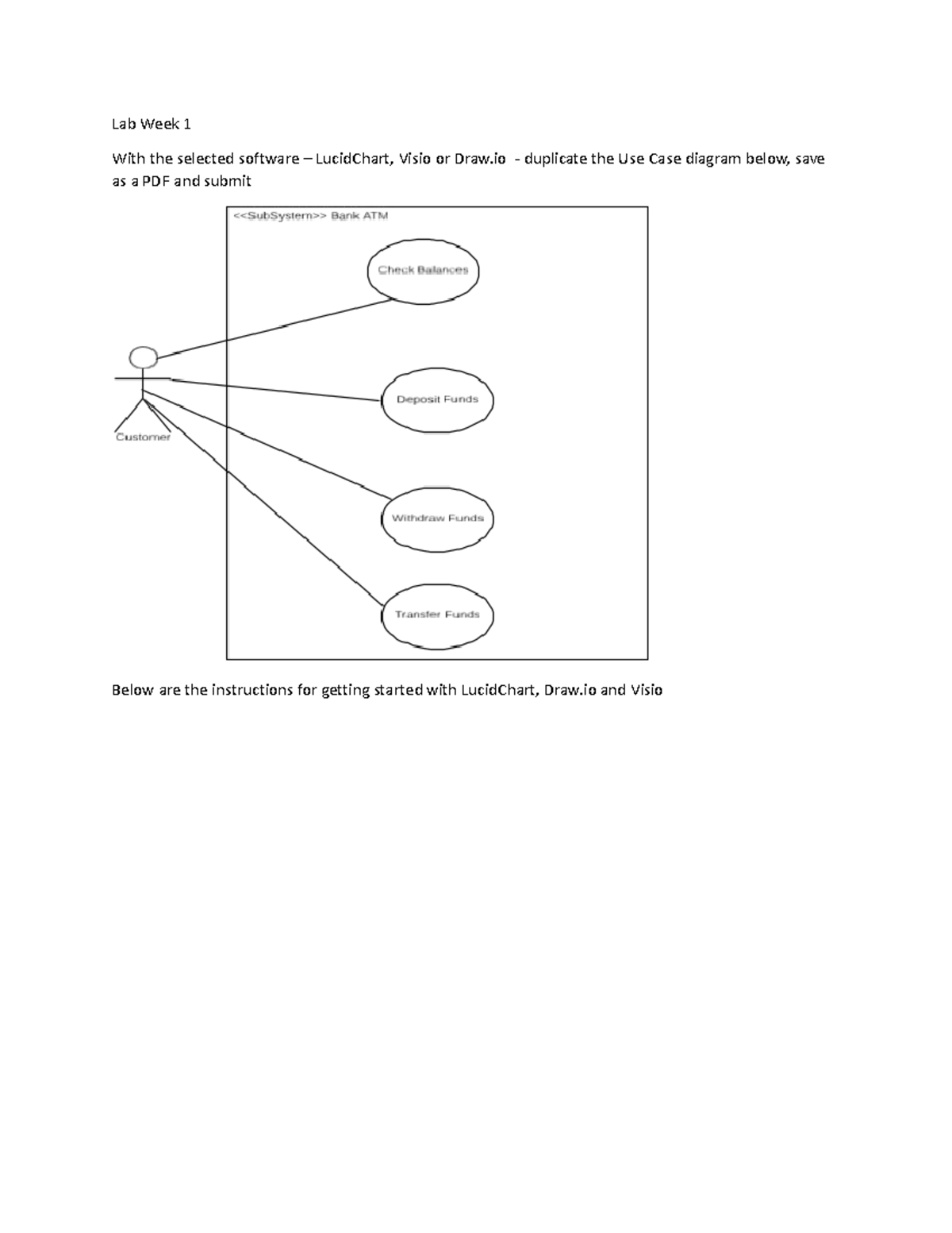 Lab 1: Use Case Diagram Creation Instructions - Studocu