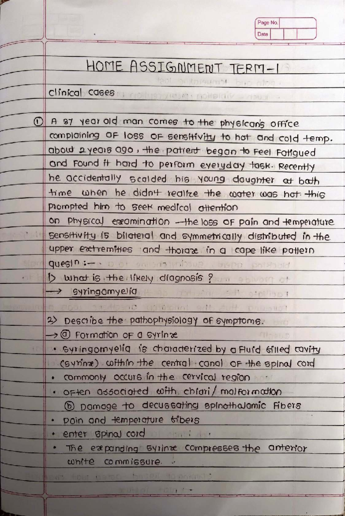 Clinical Cases & Pathophysiology: Home Assignment (Course Code: 11) - Studocu