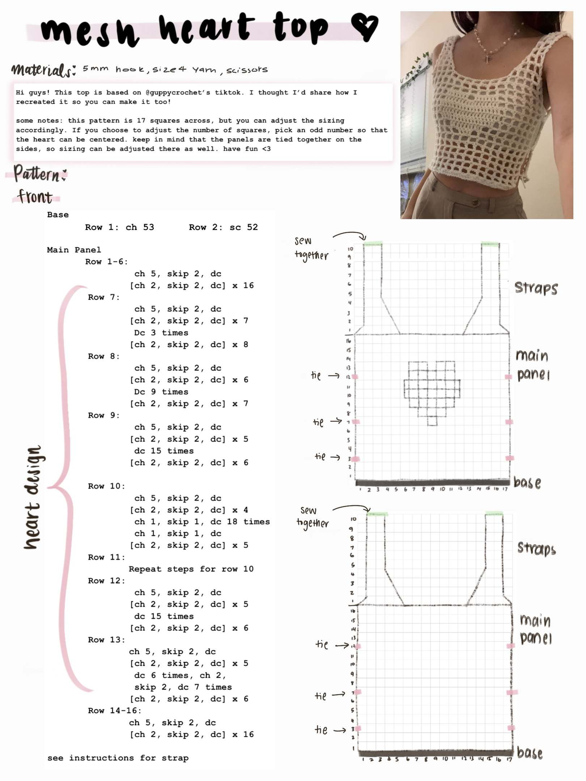 Heart Mesh Top Crochet Pattern Guide - Studocu
